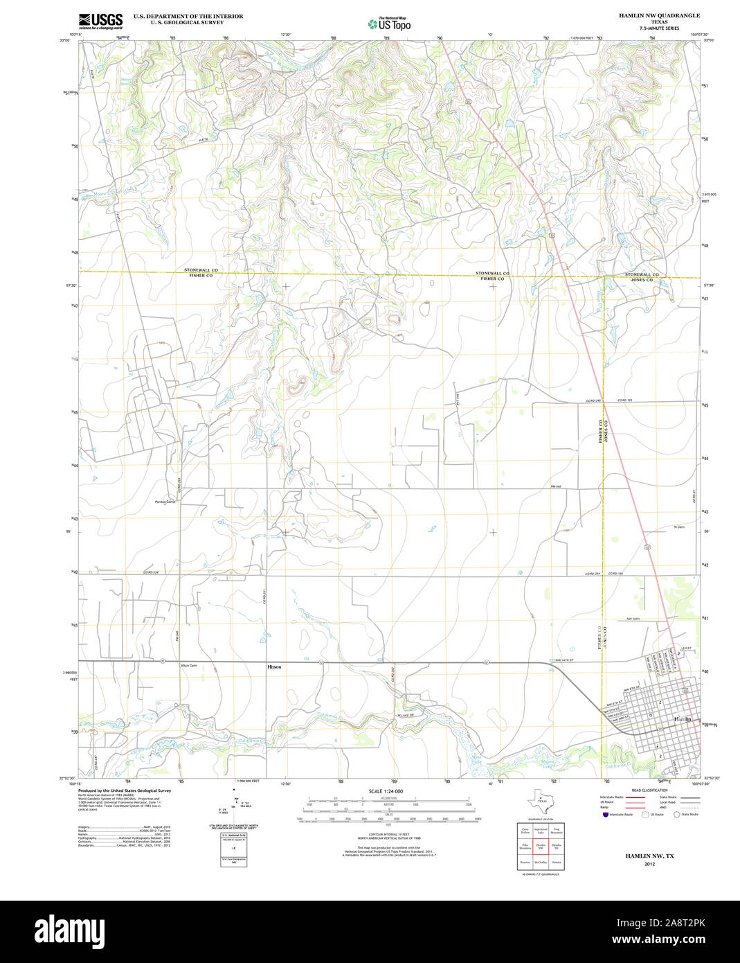 Map of hamlin texas hi-res stock photography and images - Alamy