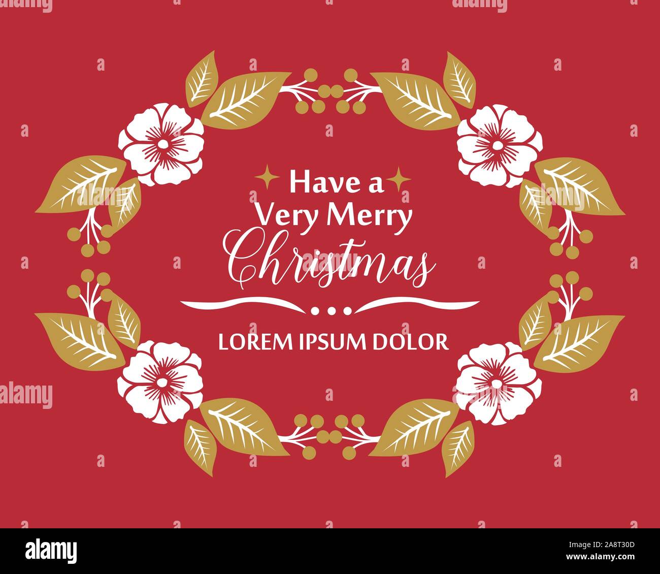 Hand drawn card design for very merry christmas, with bright white ...