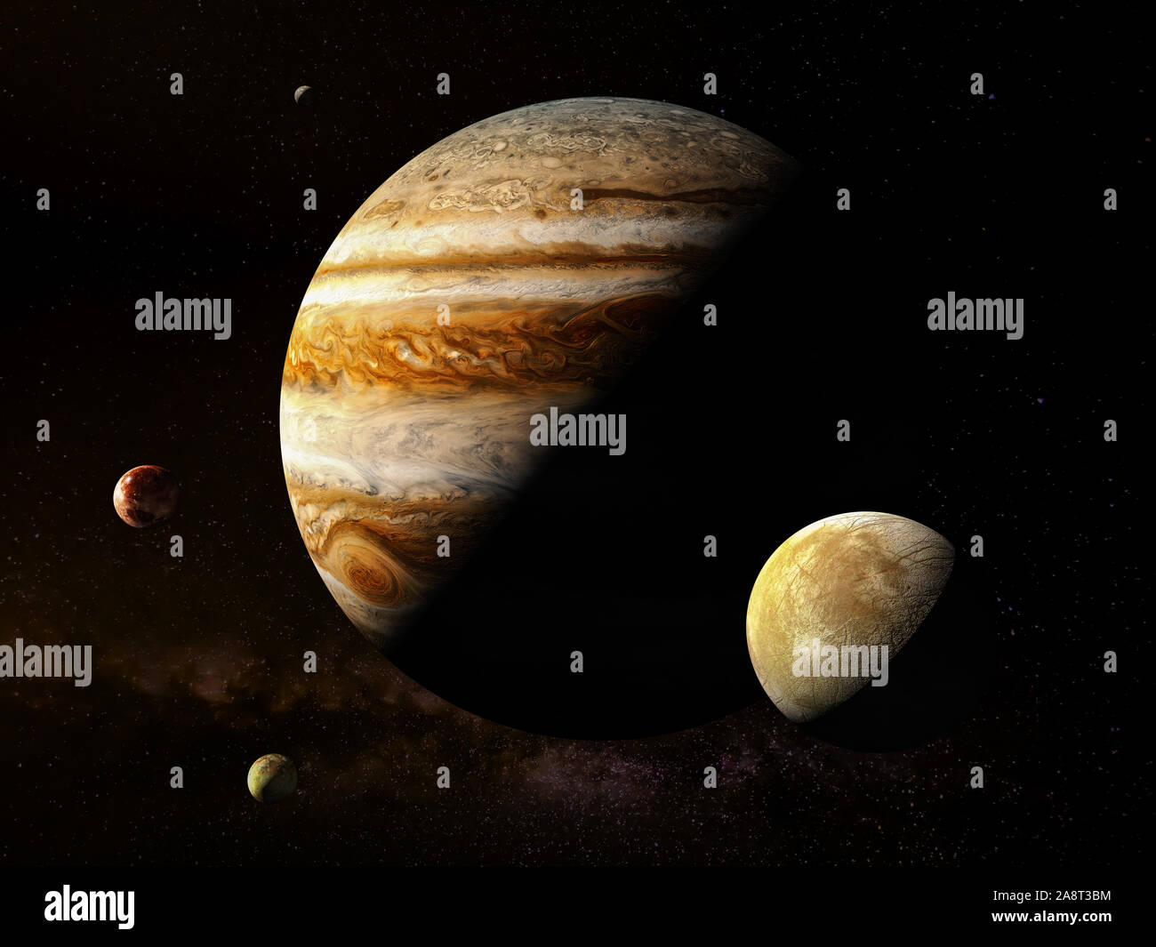 Jupiter - High resolution 3D Rendering images presents planets of the ...