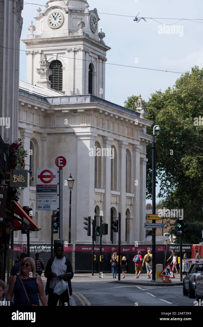 St Alfege in Greenwich after restoration Stock Photo - Alamy