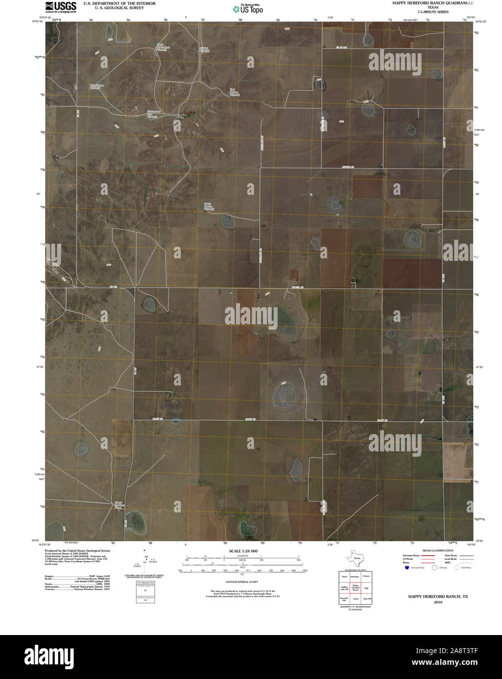Map of hereford texas Cut Out Stock Images & Pictures - Alamy