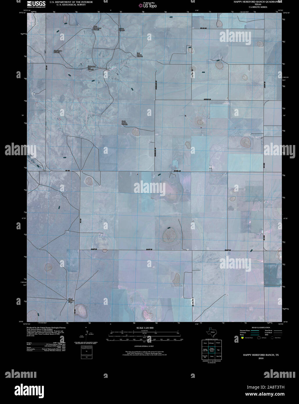 Map of hereford texas hi-res stock photography and images - Alamy