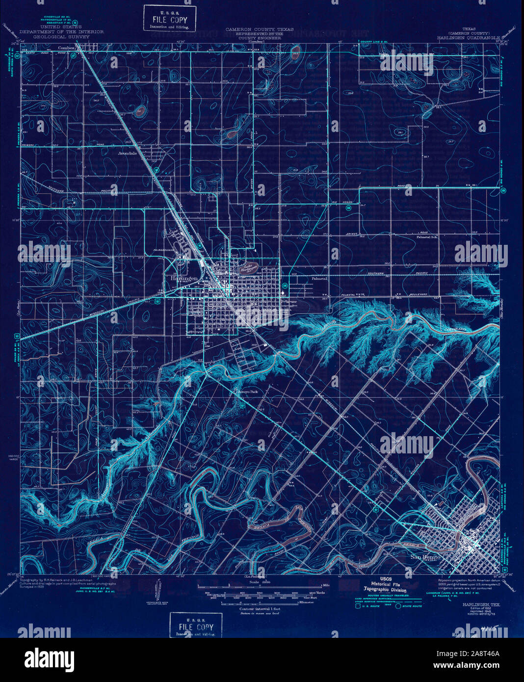 Map of harlingen texas hi-res stock photography and images - Alamy