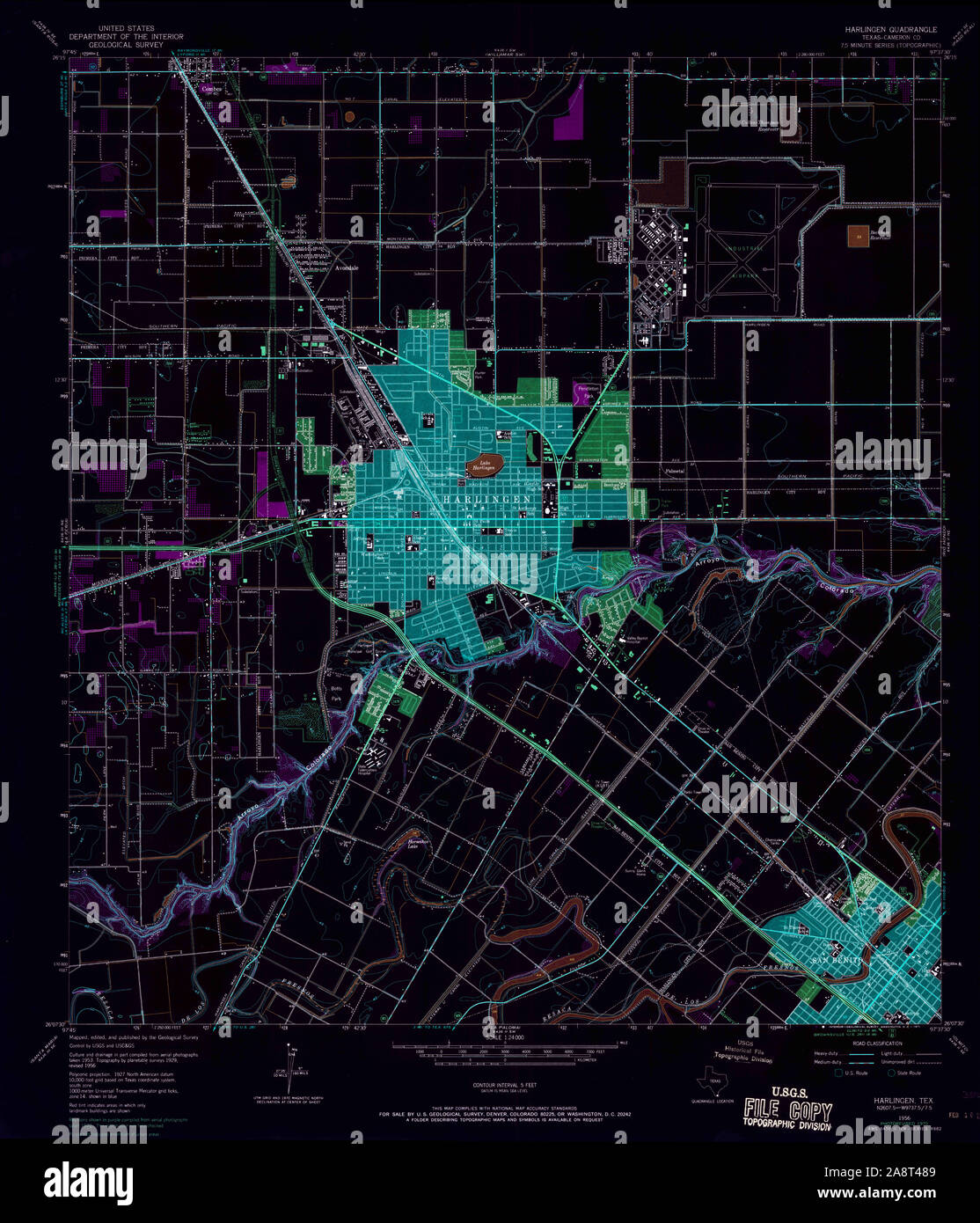 Map of harlingen texas hi-res stock photography and images - Alamy