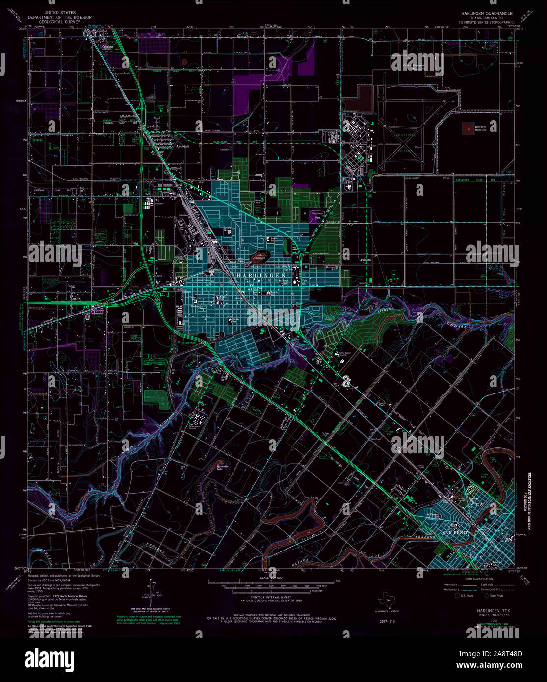 Map of harlingen texas hi-res stock photography and images - Alamy