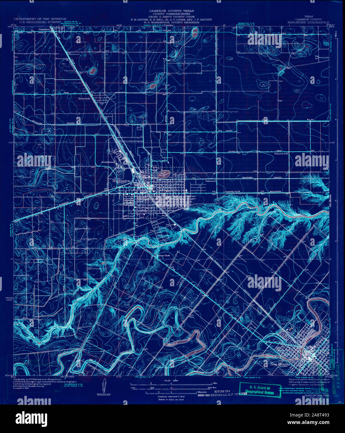 Map of harlingen texas hi-res stock photography and images - Alamy