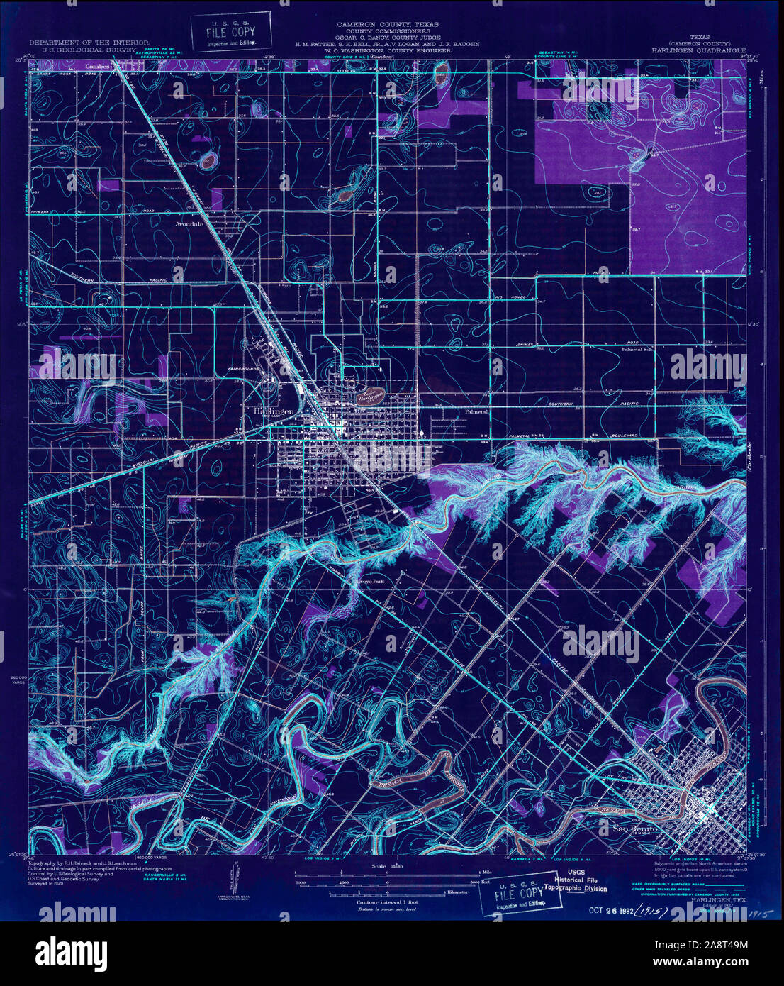 Map of harlingen texas hi-res stock photography and images - Alamy