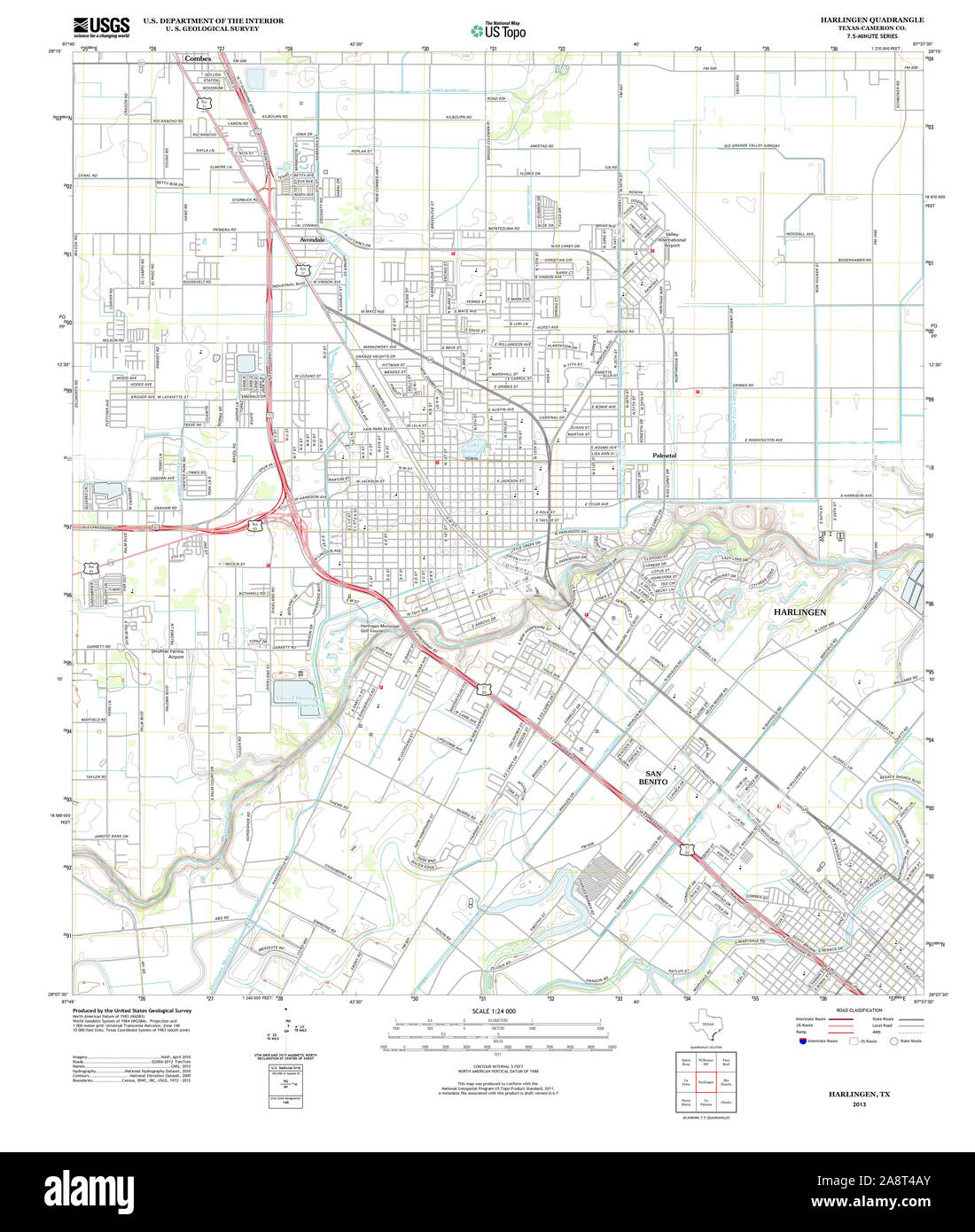 Map of harlingen texas hi-res stock photography and images - Alamy