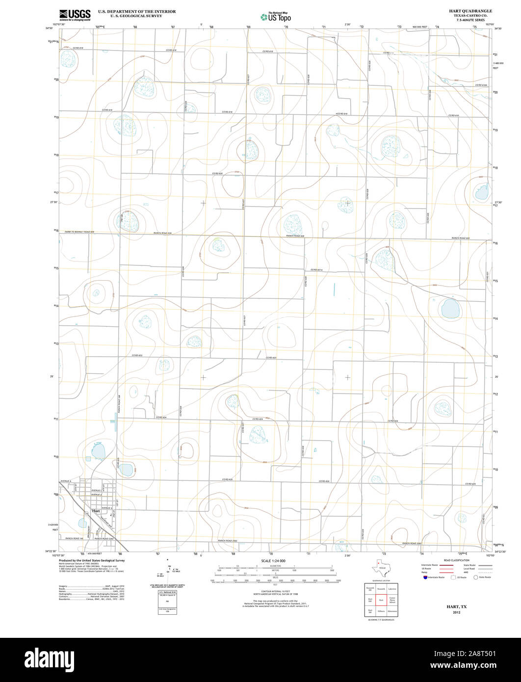 Hart texas map hi-res stock photography and images - Alamy