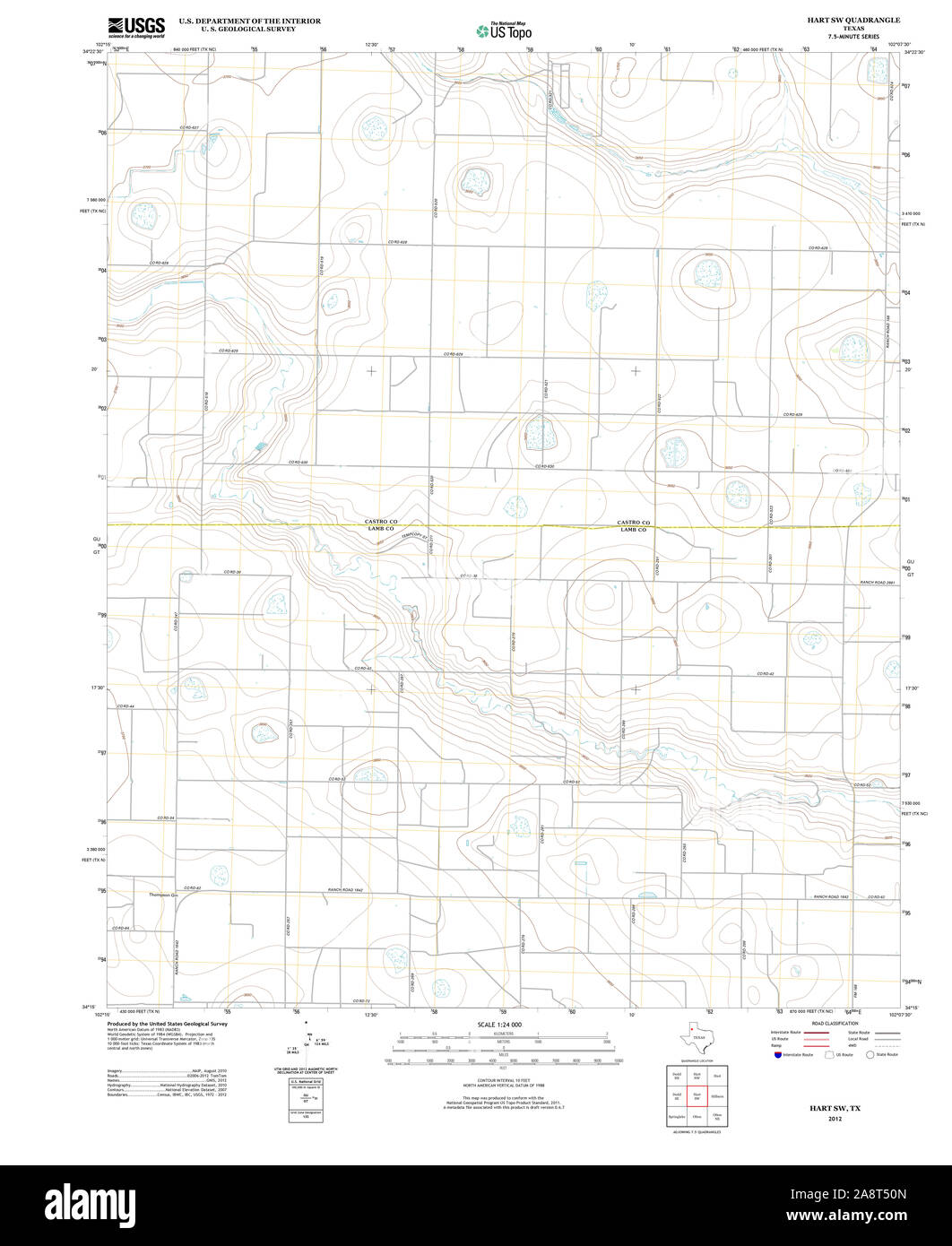 Hart texas map hi-res stock photography and images - Alamy