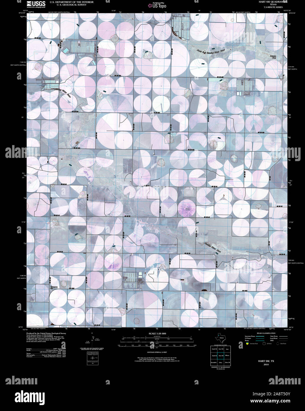 Map of hart texas hi-res stock photography and images - Alamy