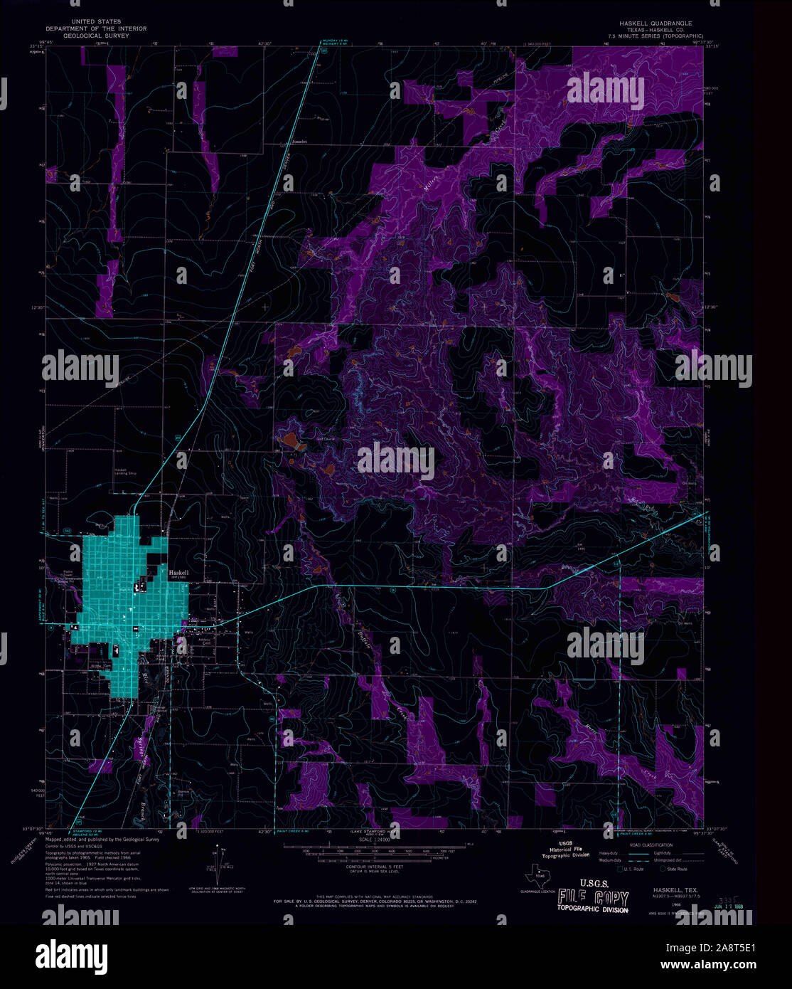 Map of haskell texas hi-res stock photography and images - Alamy