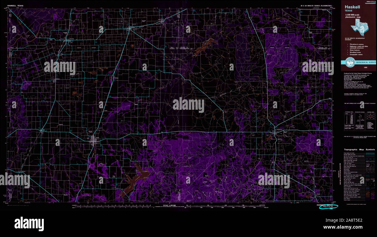 Map of haskell texas hi-res stock photography and images - Alamy