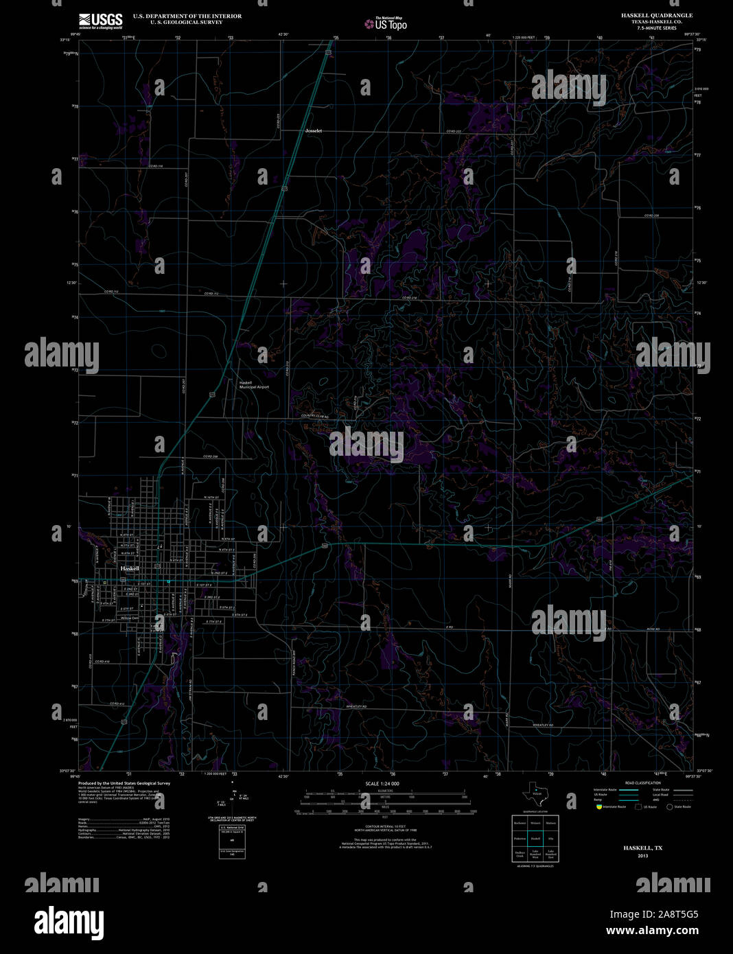 Map of haskell texas hi-res stock photography and images - Alamy