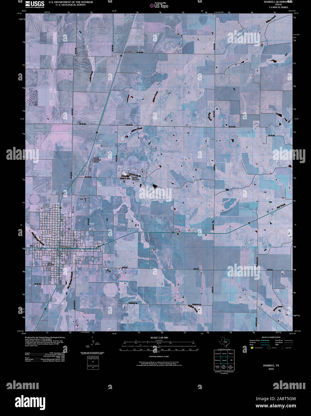 Map of haskell texas hi-res stock photography and images - Alamy