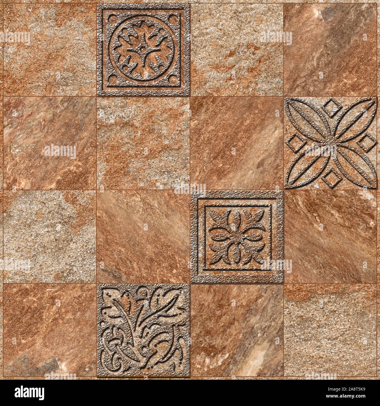 marble decorated background tiles metal style, mosaic, metal stone ...