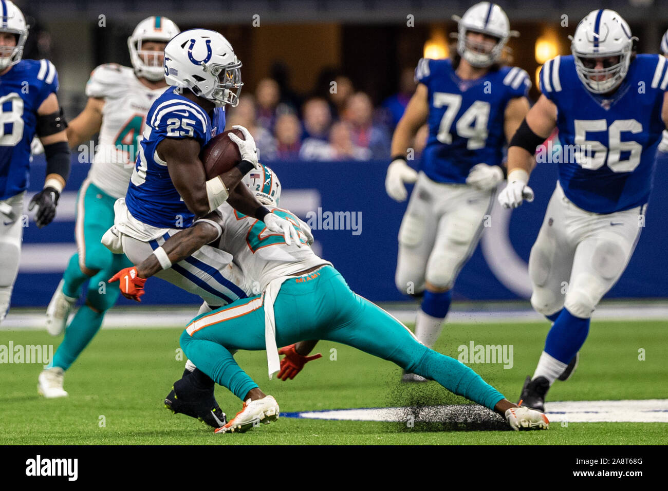 Indianapolis, Indiana, USA. 10th Nov, 2019. Indianapolis Colts running ...