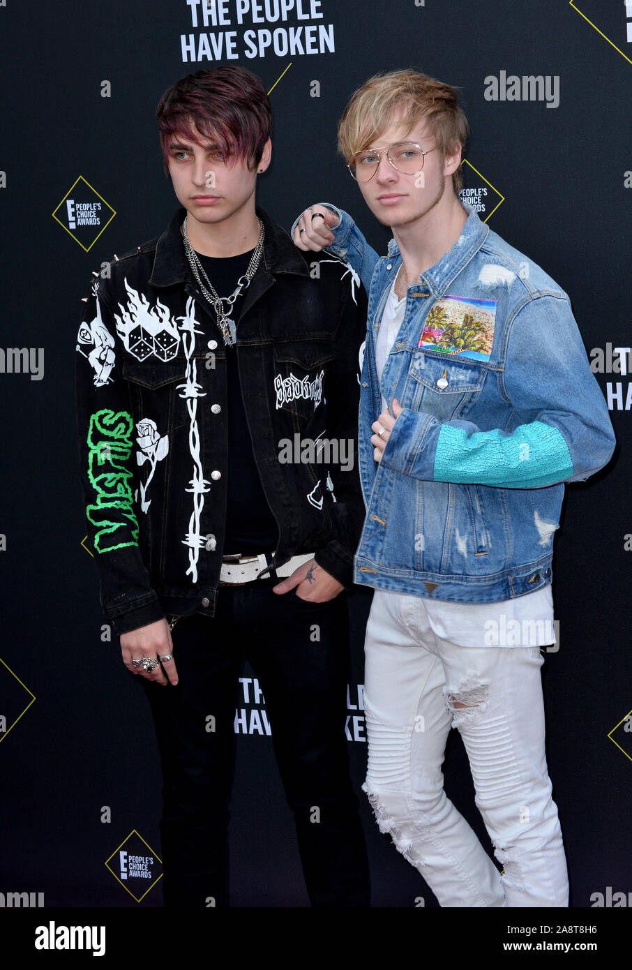 SANTA MONICA, USA. November 11, 2019: Sam Golbach & Colby Brock at the ...