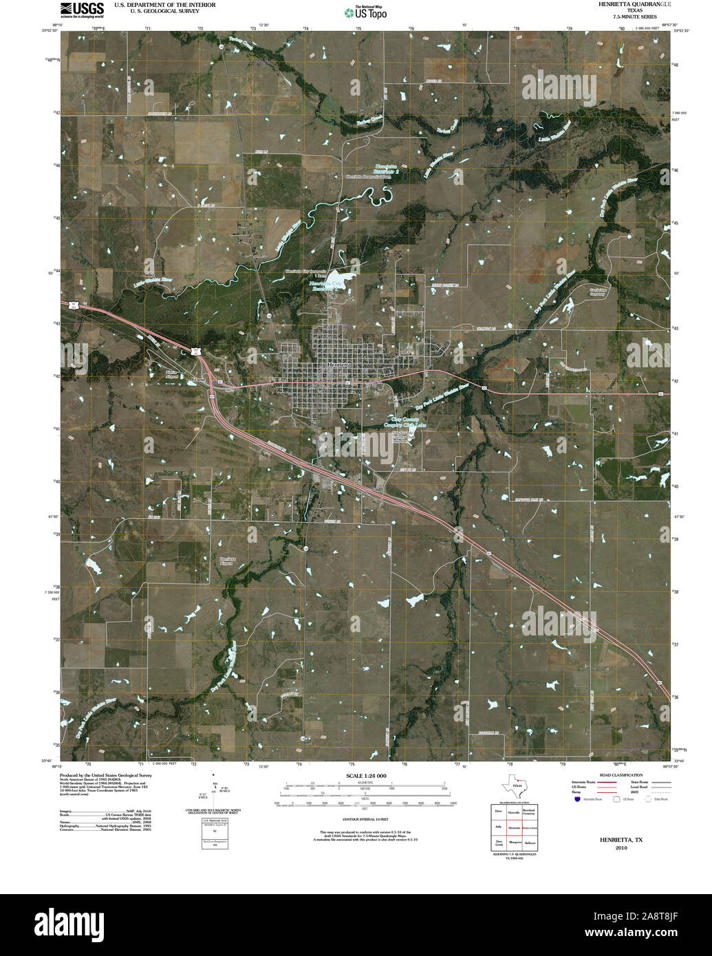 Map of henrietta texas hi-res stock photography and images - Alamy