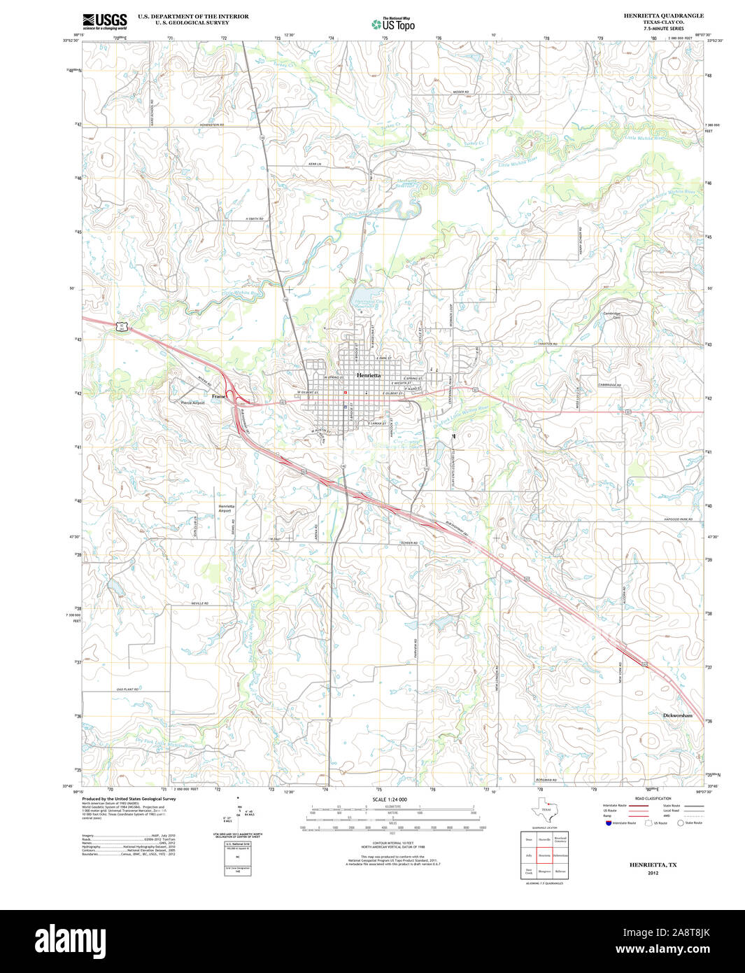 Henrietta texas map Cut Out Stock Images & Pictures - Alamy