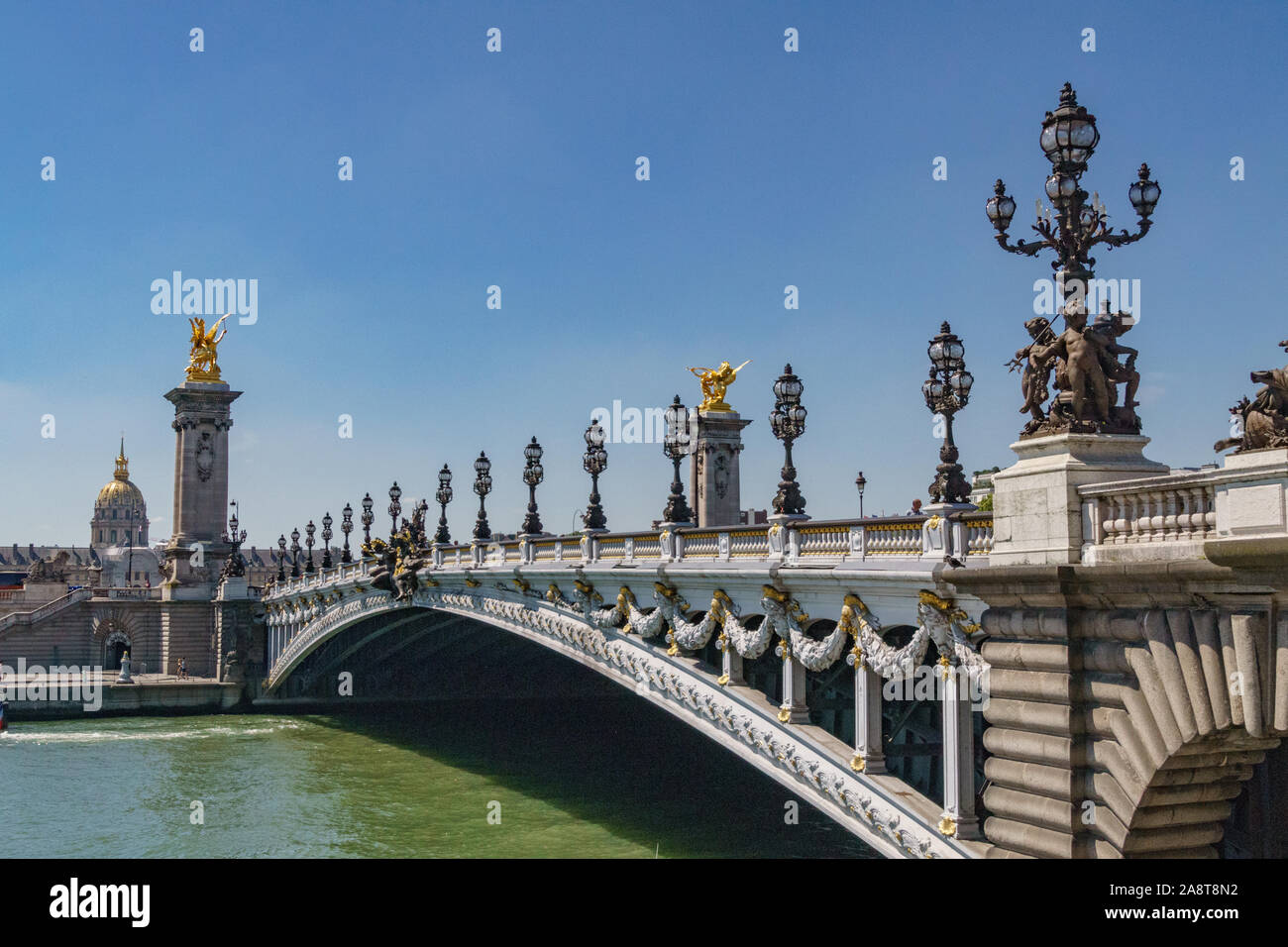 Side view of the Alexander III Bridge Stock Photo - Alamy