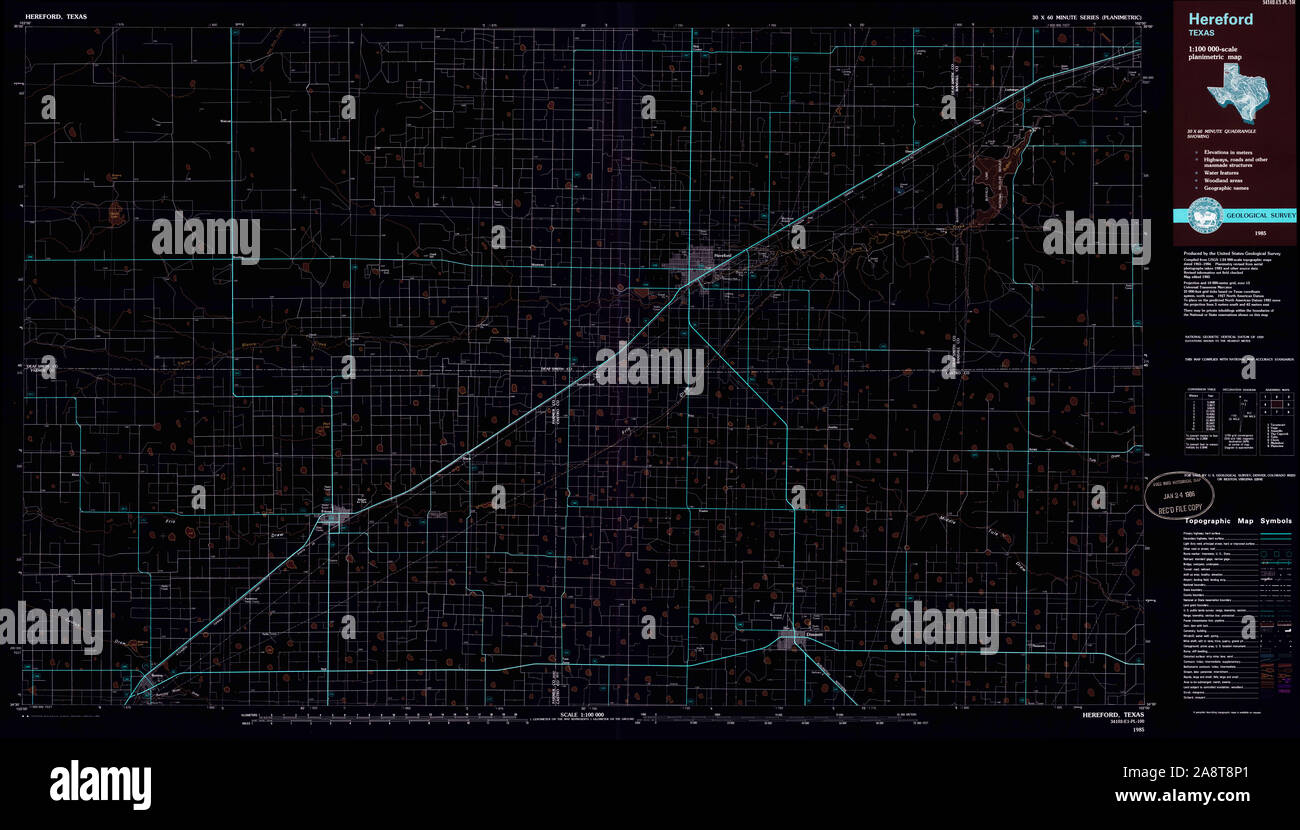 Map of hereford texas hi-res stock photography and images - Alamy