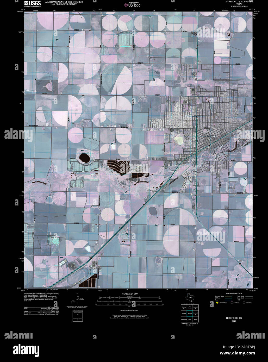 Map of hereford texas hi-res stock photography and images - Alamy