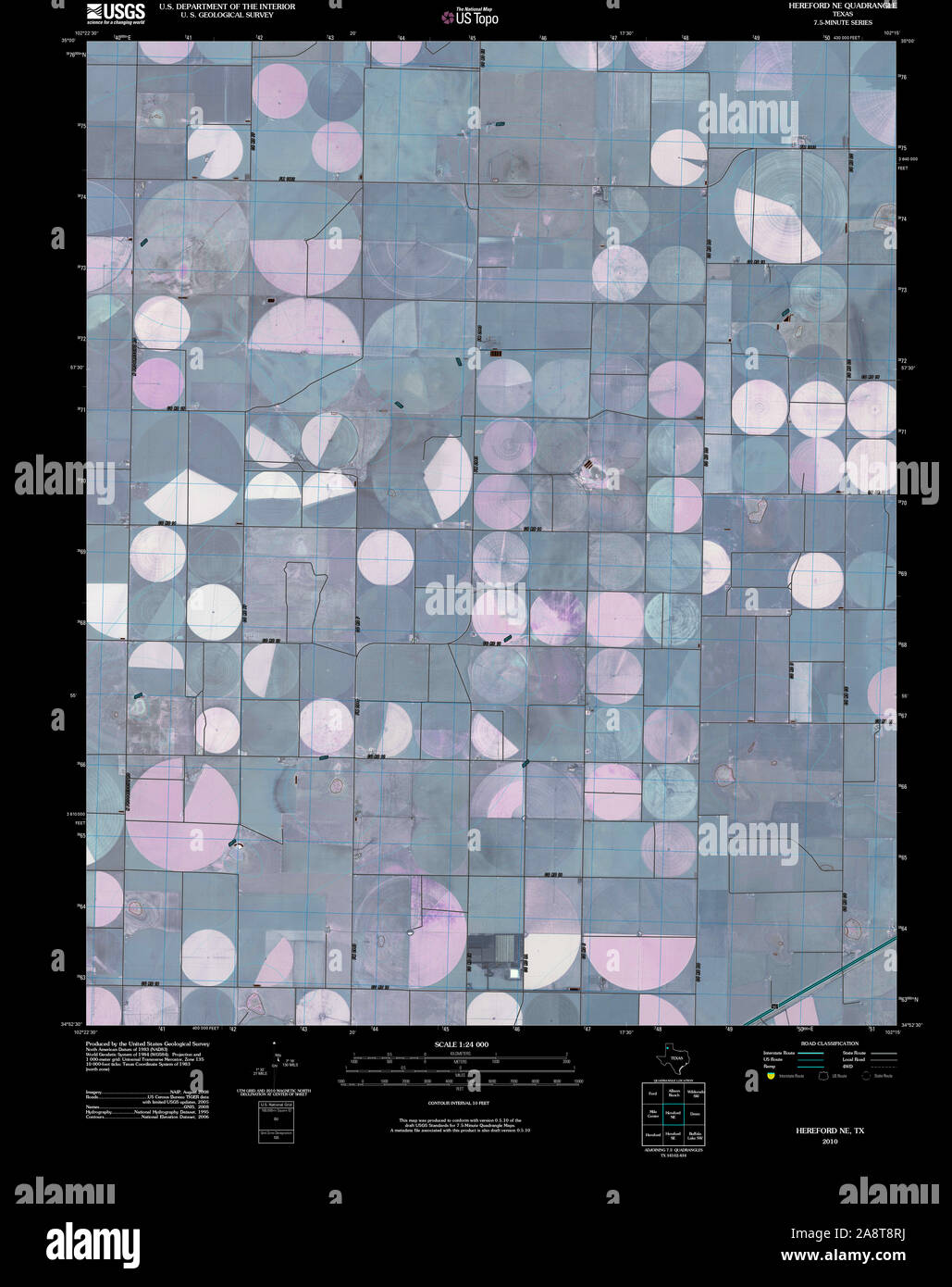 Map of hereford texas hi-res stock photography and images - Alamy