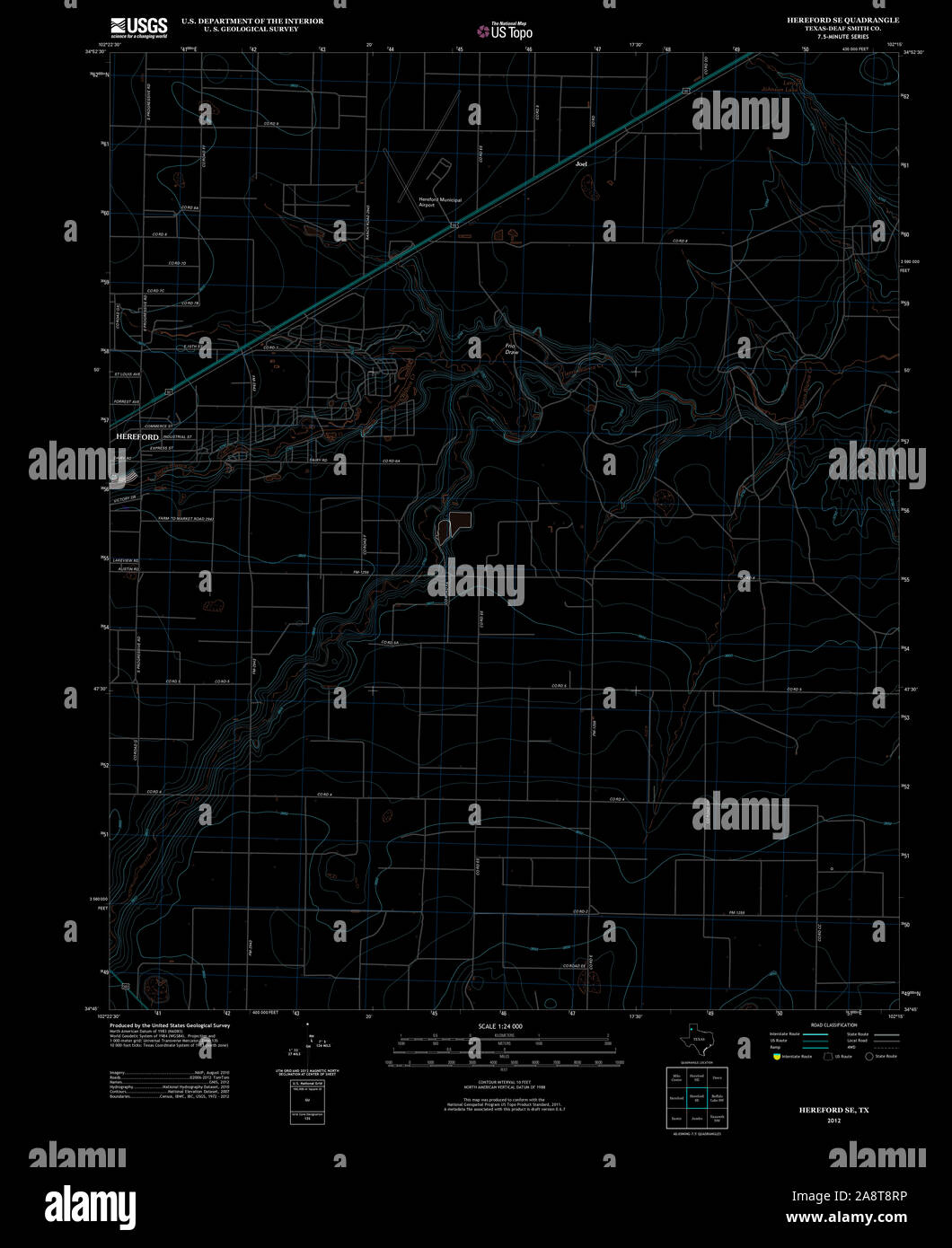 Map of hereford texas hi-res stock photography and images - Alamy