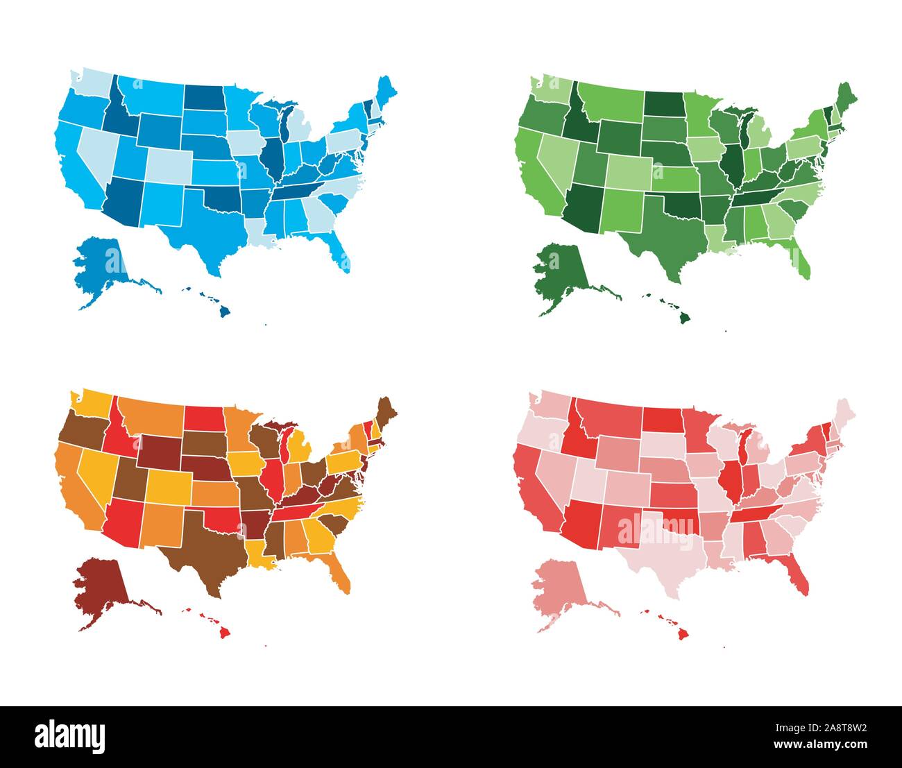 USA map vector illustration Stock Vector Image & Art - Alamy
