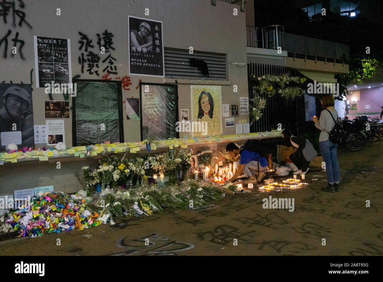 Memorial for death of HK student who died following police action in ...