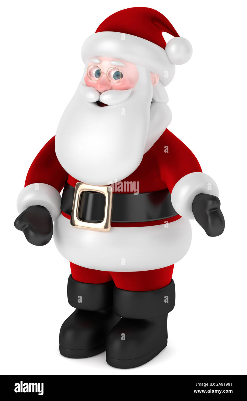 3d render of Santa Claus isolated over white background Stock Photo - Alamy