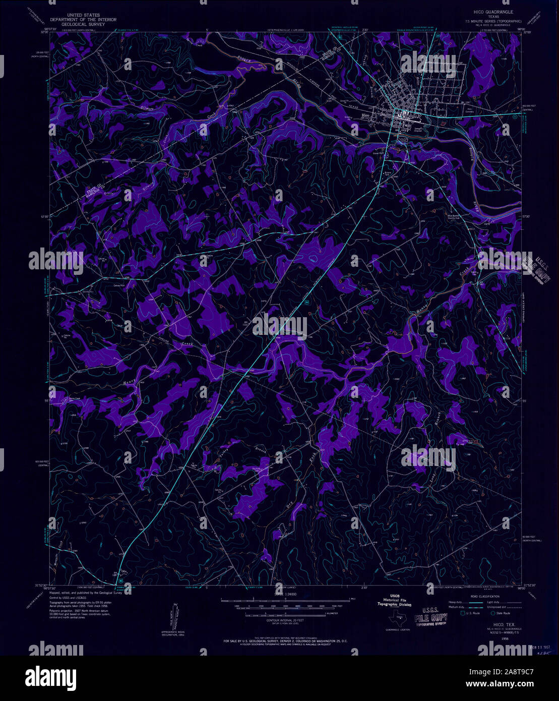 Hico texas map hi-res stock photography and images - Alamy