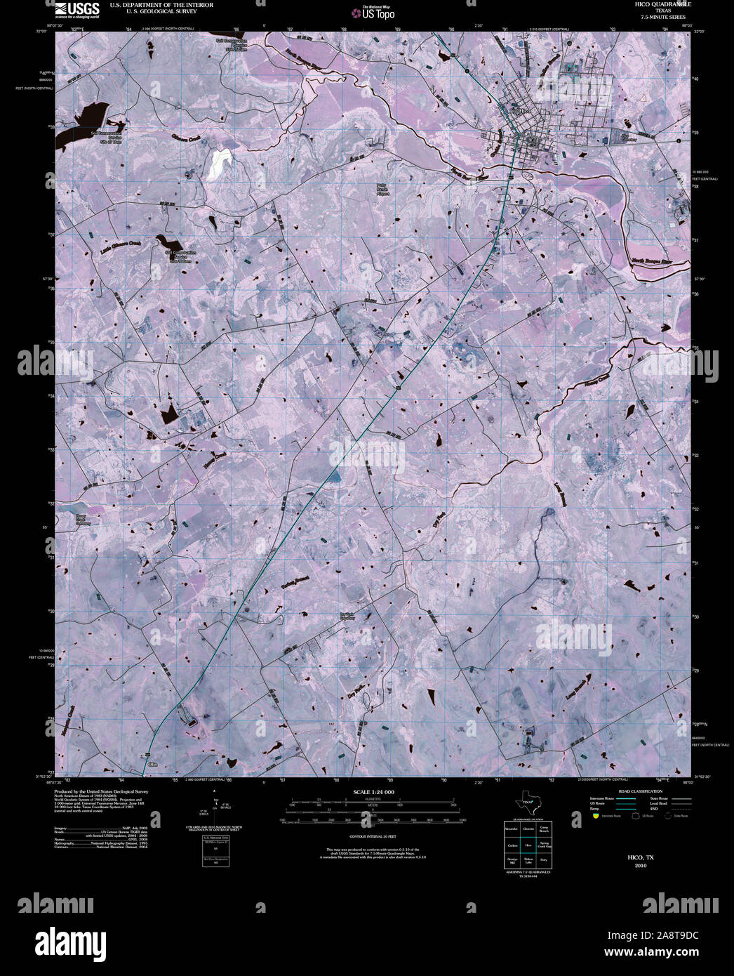 Hico texas map hi-res stock photography and images - Alamy