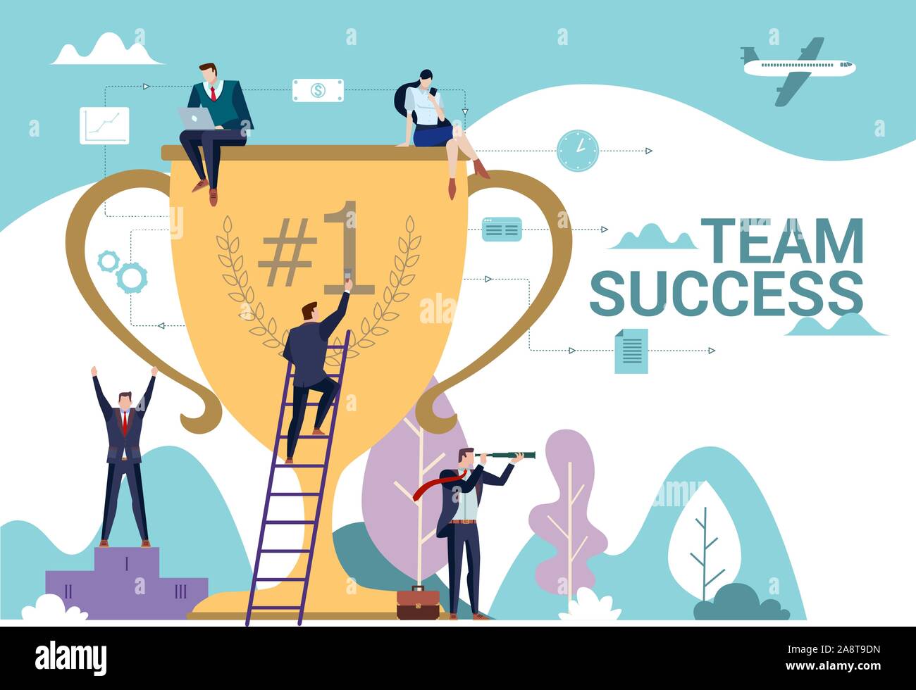 Team award presentation Stock Vector Images - Alamy