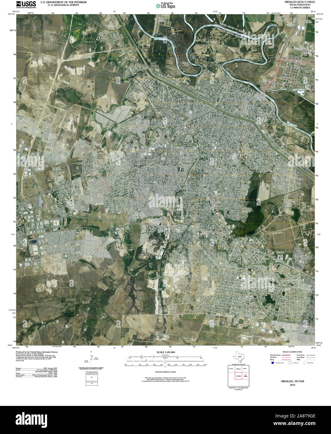 Map of hidalgo hi-res stock photography and images - Alamy