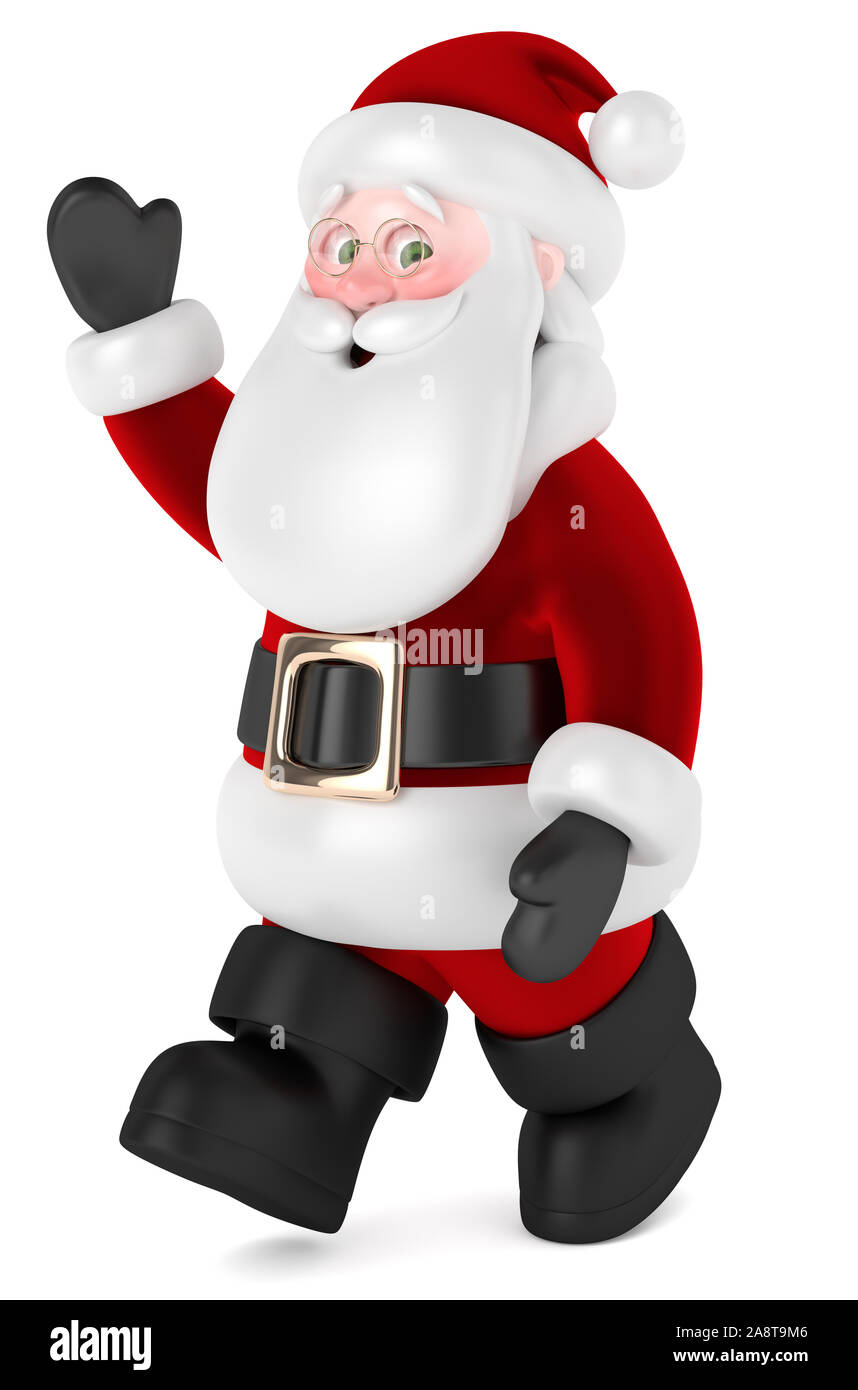 3d render of Santa Claus isolated over white background Stock Photo - Alamy