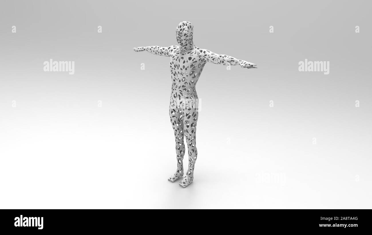 3d digital render male anatomy Black and White Stock Photos & Images ...