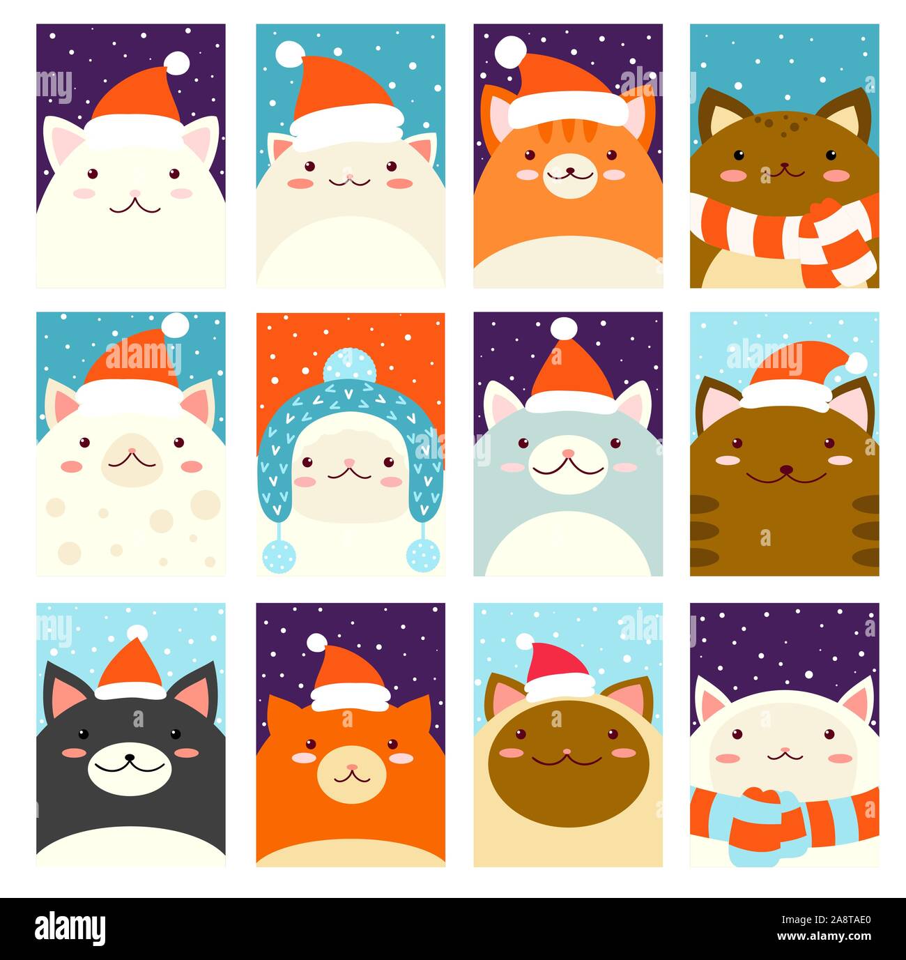 Set of Christmas vertical gift tag, card, badge, sticker, gift tag ...