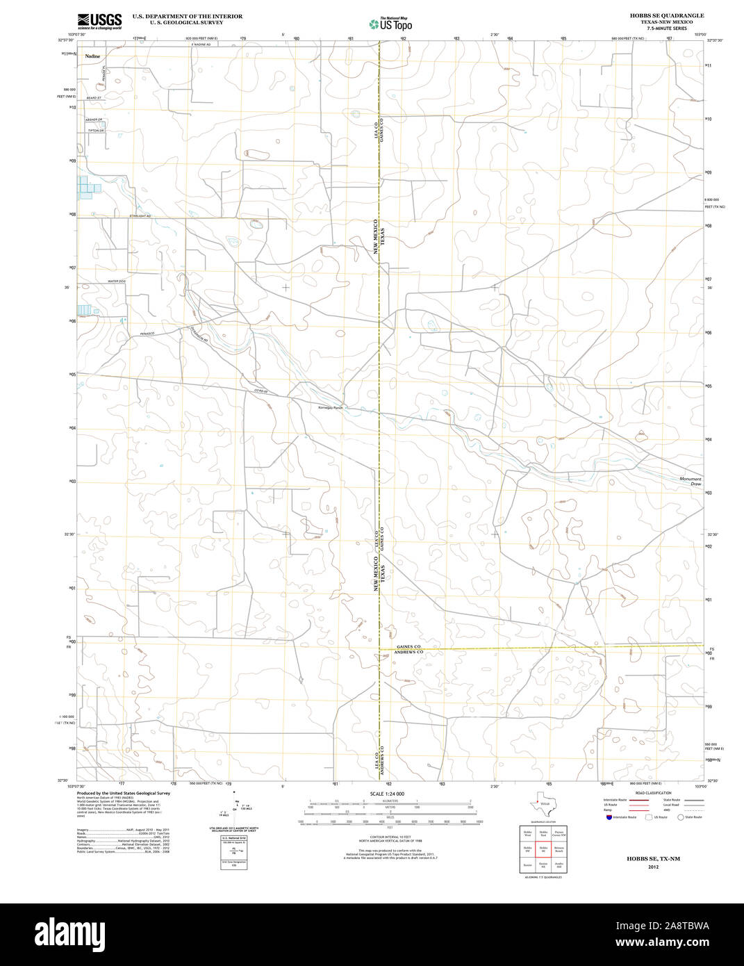 Map of hobbs hi-res stock photography and images - Alamy