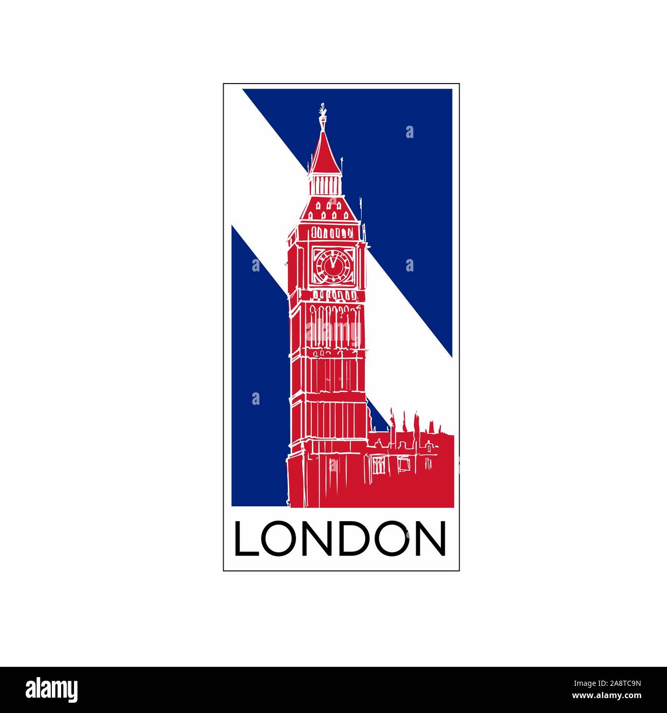 London logo poster or card design in national colors Stock Vector Image ...