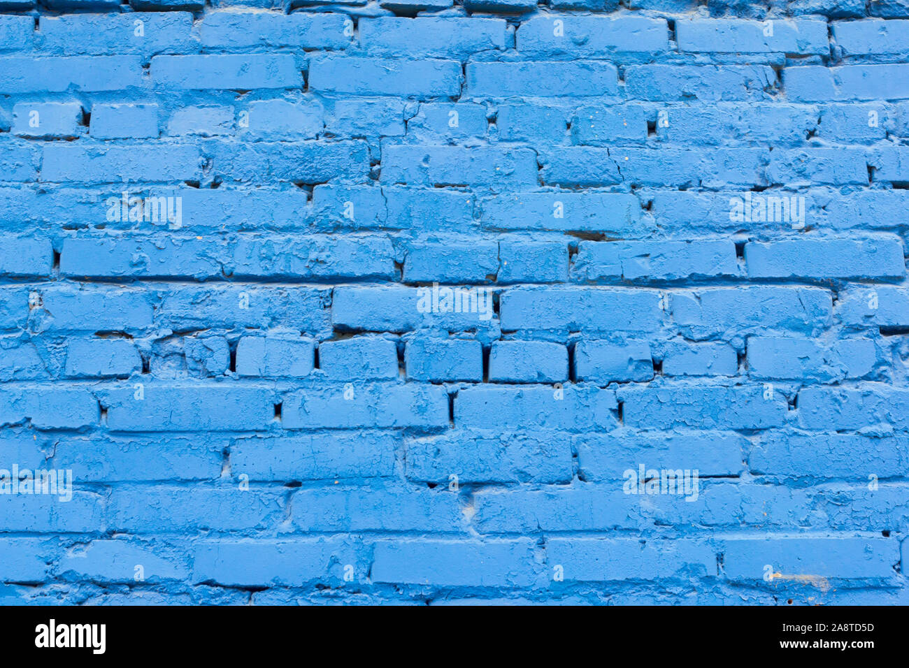 Brick blue background, texture of old brickwork painted blue Stock ...