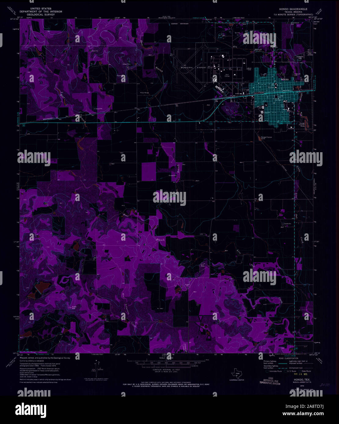 Map of hondo hi-res stock photography and images - Alamy