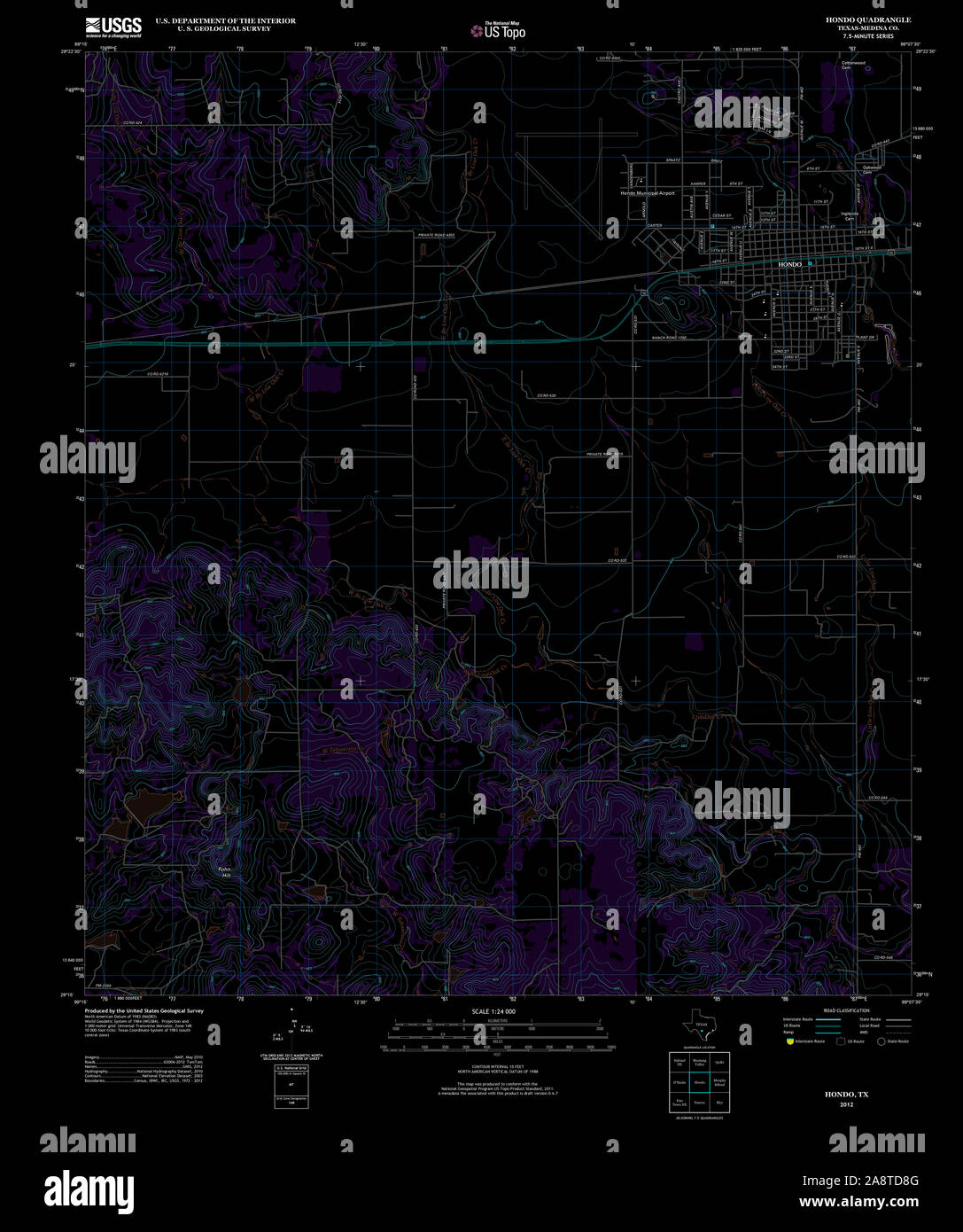 Map of hondo hi-res stock photography and images - Alamy