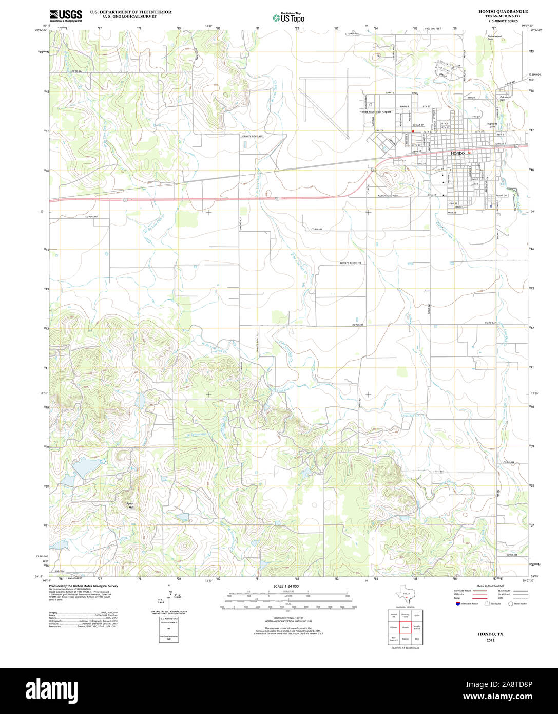 Map of hondo hi-res stock photography and images - Alamy