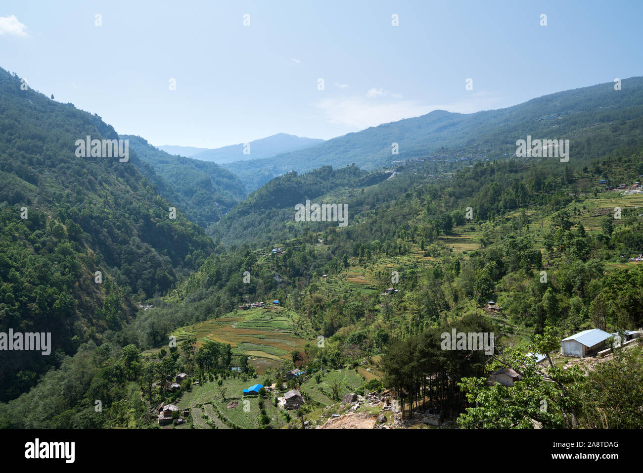 Vicinities of Ghara village in Annapurba Conservation Area. Nepal Stock ...