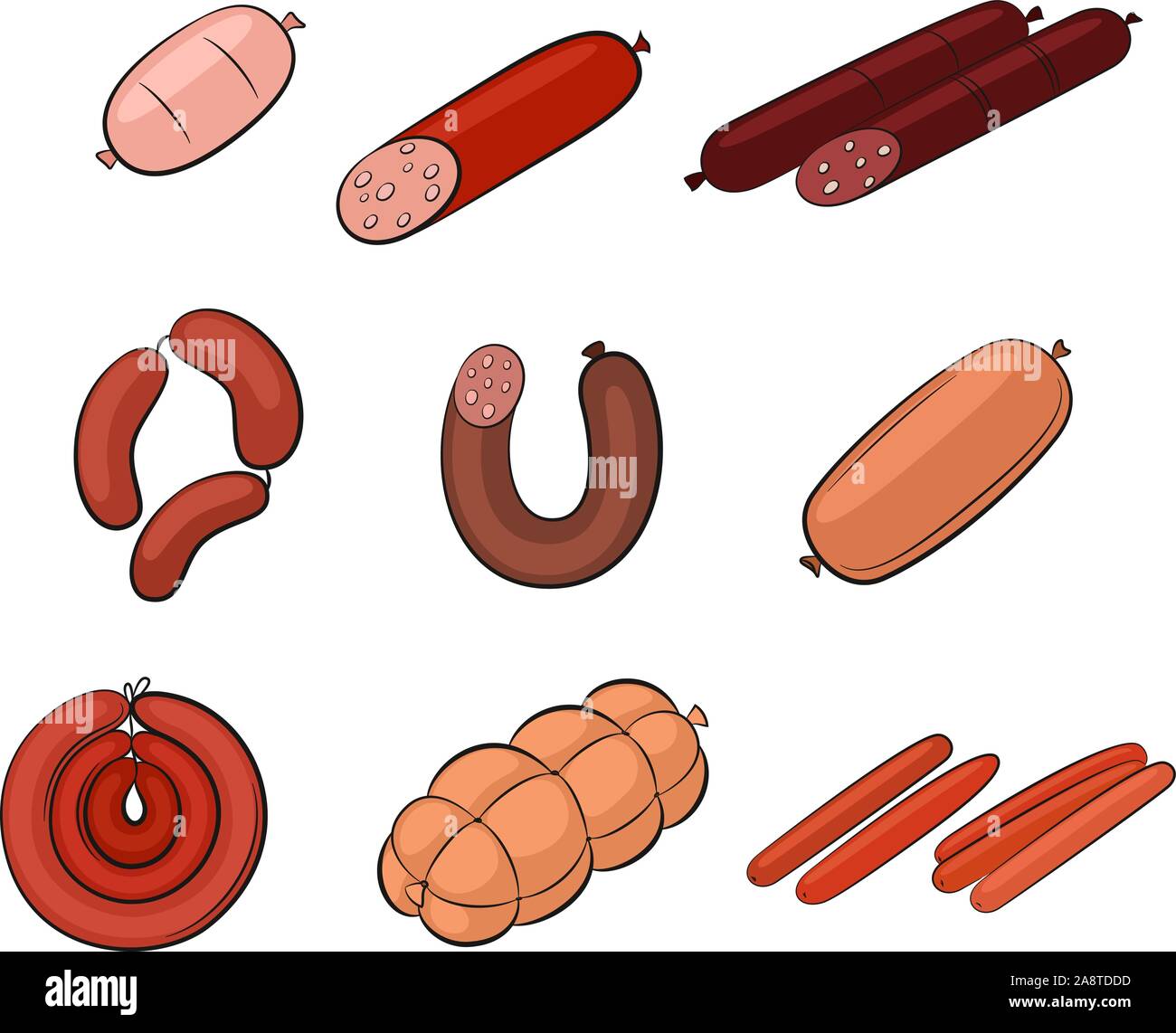 Tasty fried roll Stock Vector Images - Alamy