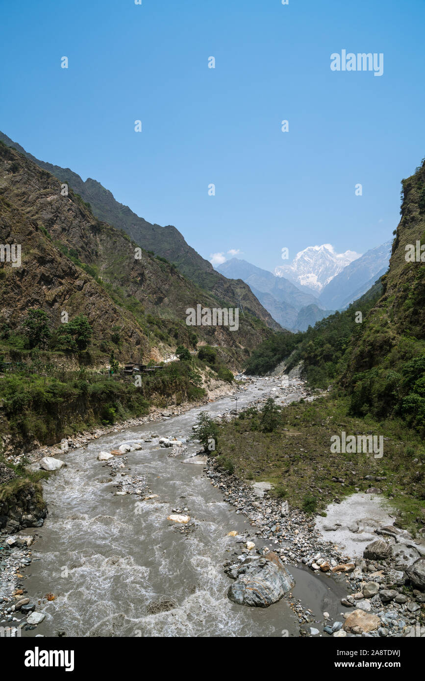 Valley of Kali Gandaki river in Nepal Stock Photo - Alamy