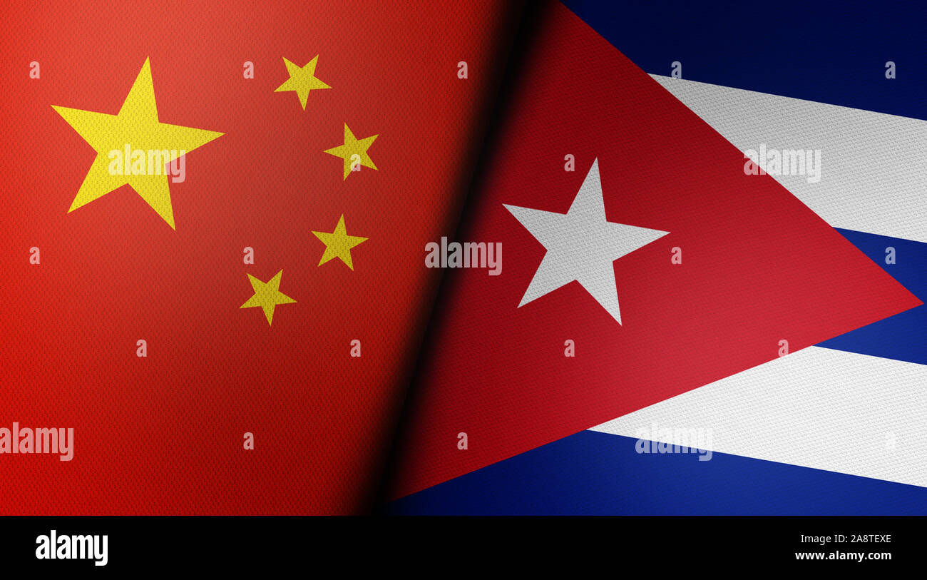 Cuban flag and chinese flag together hi-res stock photography and ...