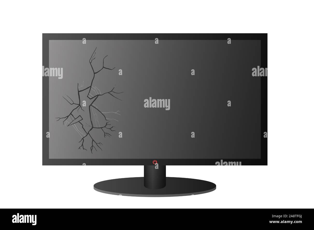 The screen is broken. Display smash. Vector illustration Stock Vector ...